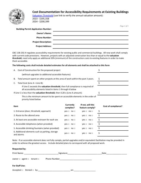 Accessibility Requirements Templates Pdf Download Fill And Print For Free Templateroller