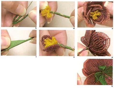 Роза из бисера Цветы из бисера Бисер Розы