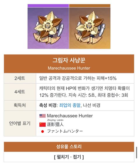그림자 사냥꾼 이거 성유물에서는 원신 에펨코리아