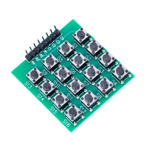 matriz de 4x4 push buttons unit electronics