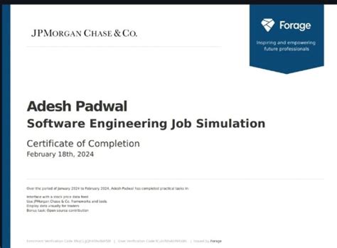 Adesh Padwal On Linkedin Jpmsimulation Softwareengineering Professionaldevelopment Opensource