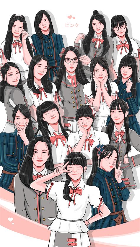 Jkt48 Team T Lukisan Wajah Gadis Animasi Animasi