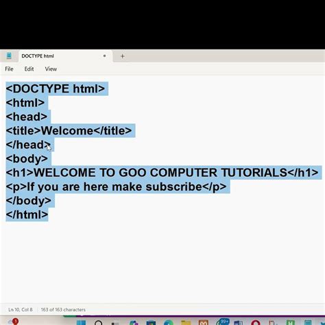 Basics Example Html Html Basics Html For Beginners Goo Computer