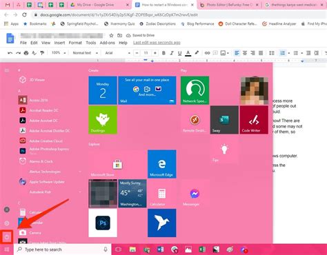 Windows Restart Button
