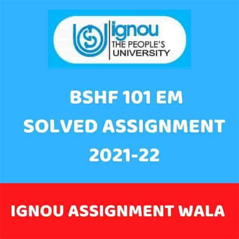Ignou Bshf 101 English Solved Assignment 2021 22 Ignou Assignment Wala