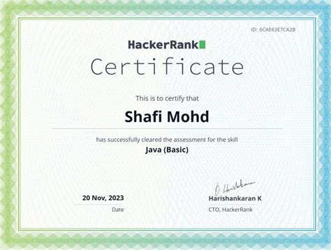 shafi mohd on linkedin hackerrank