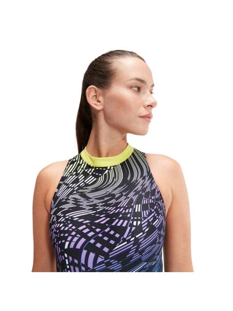 Speedo Hydrasuit One Piece Black Lemon