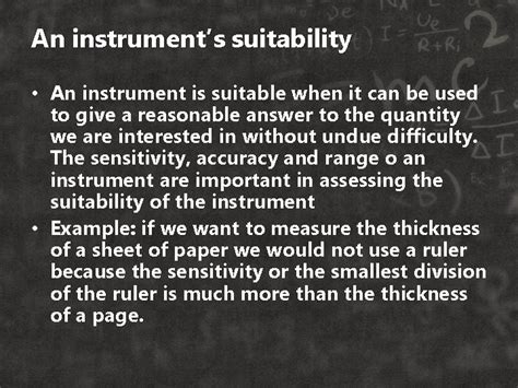 Measurement Sensitivity Accuracy And Range Of An Instrument