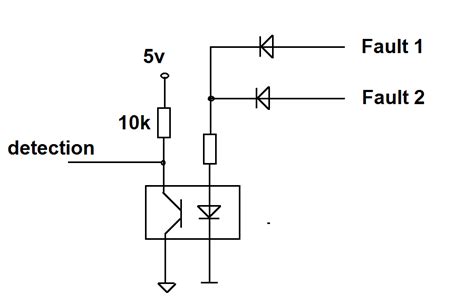 operational amplifier detection circuit using optocoupler