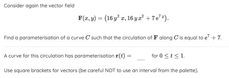 Solved Consider Again The Vector Chegg