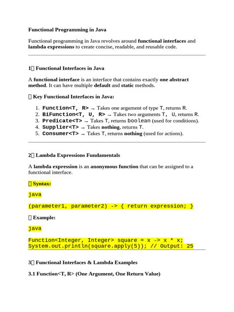 Functional Programming In Java Pdf Anonymous Function Parameter
