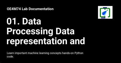 Data Processing Data Representation And Visualization Oe4m74 Lab