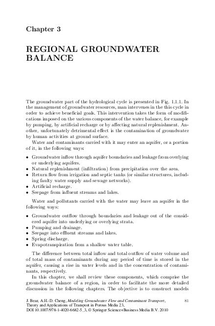 Pdf Modeling Groundwater Flow And Contaminant Transport