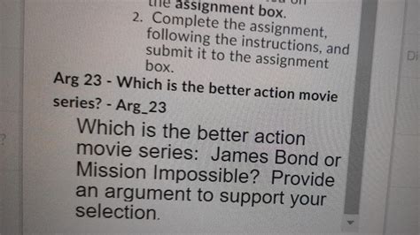 2 Assignment Box 2 Complete The Assignment