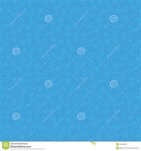 Semless Valentine Pattern Stock Vector Illustration Of Note 52420058