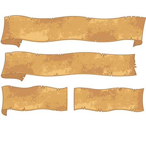 Premium Vector Three Old Scroll Banners On A White Background