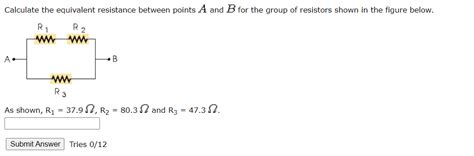 Solved Calculate The Equivalent Resistance Between Points A Chegg
