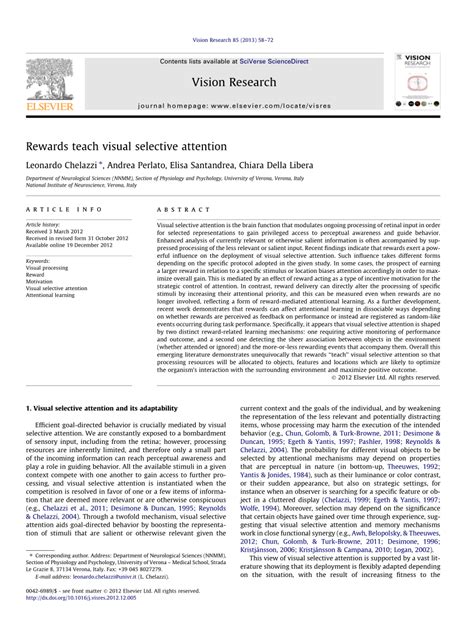 pdf rewards teach visual selective attention