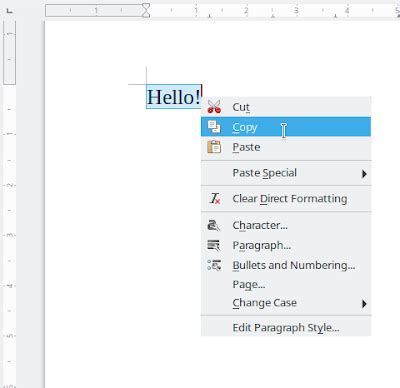 LibreOffice Writer Working With Text