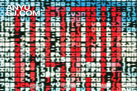 复古抽象艺术计算机二进制ascii数字字母crt像素ps一键生成特效动作插件string theory photoshop ascii