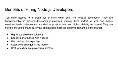ppt unlock the power of node js hiring developers and companies