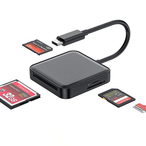 USB Type C To SD TF CF MS In Card Reader