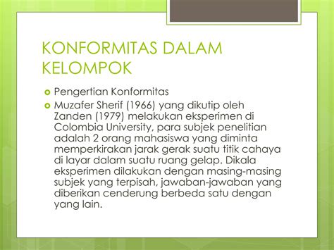 Konformitas Dalam Kelompok Dan Penyimpangannya Pptx