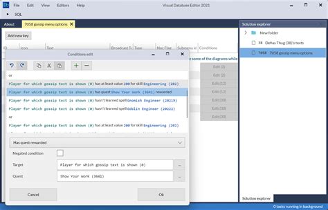 Wow Database Editor 2021 Summary
