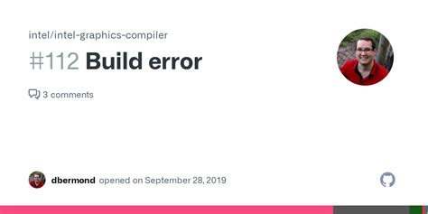 Build Error Issue Intel Intel Graphics Compiler GitHub