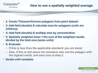 GIS Spatially Weighted Averages PPTX Geography Science