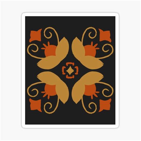 Traditional Cute Pattern Diff Colour Sticker For Sale By Bcladshop