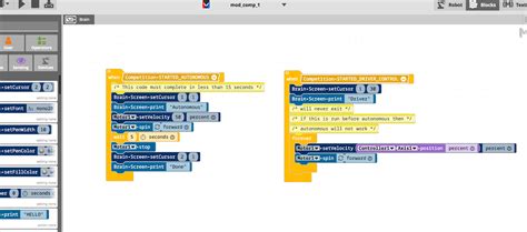 VCS Modkit Support For Field Control Competition Switch VEX Coding Studio Tech Support VEX Forum