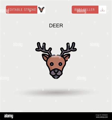 Deer Simple Vector Icon Stock Vector Image And Art Alamy