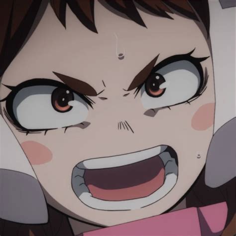 Ochaco Angry Mha Angry Face Ochako Blushing
