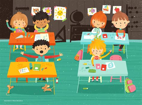 Maria Neradova Illustration What Goes On In The Classroom