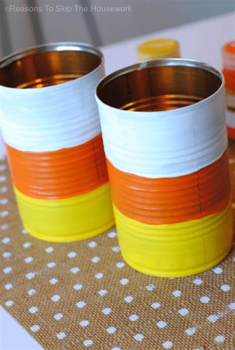 Candy Corn Treat Cans Reasons To Skip The Housework