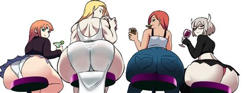 Rule 34 4girls Alcohol Alcoholic Drink Animated Ass Big Ass Big Butt Bitch Demon Oc Blonde