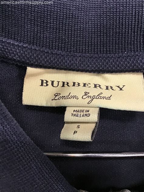 Burberry London Mens Navy Blue Polo Short Sleeve Shirt Size Small