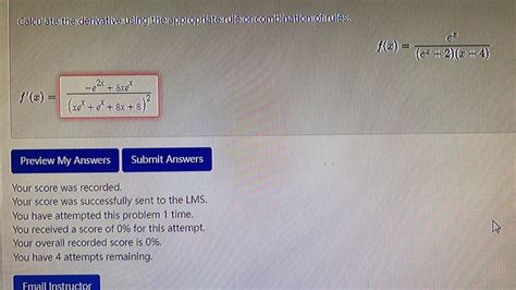 solved calculate the derivative using the appropriate rule