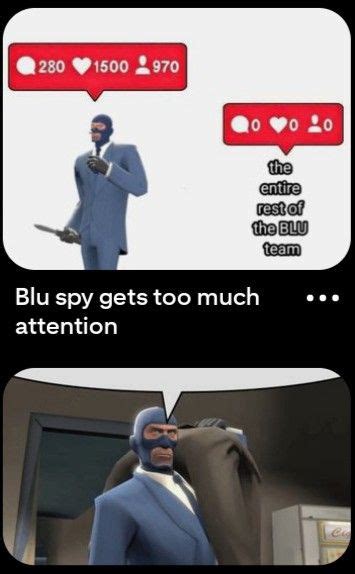 Blu Spy Gets Too Much Attention Team Fortress 2 Tf2 Funny Team