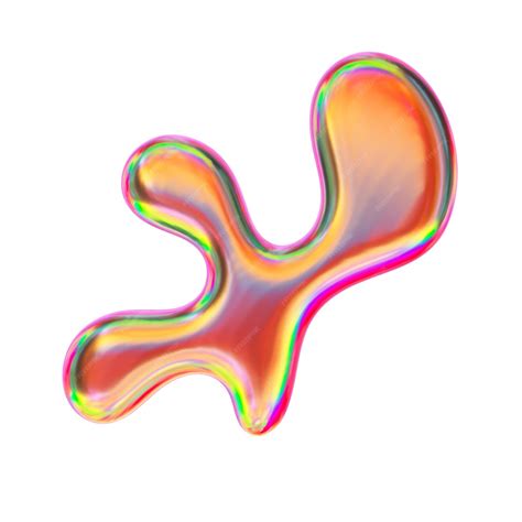 Premium Photo Chrome Shape With Retro Gradient Colors 3d Rendering Premium Photo Chrome Shape With Retro Gradient Colors 3d Rendering