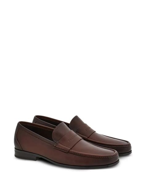 Ferragamo Signature Loafers Brown Farfetch