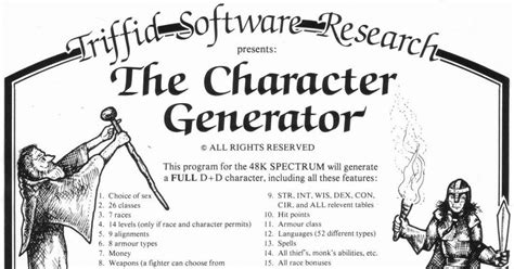 The Character Generator Rpg Item Rpggeek
