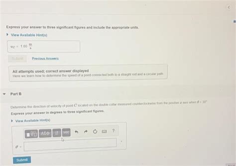 Solved Rod Ab Rotates Counterclockwise With A Constant