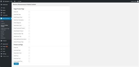 Remove WooCommerce Product Content Free WordPress Plugin