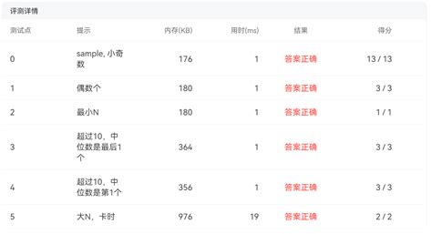 6 11 求自定类型元素序列的中位数 Pta Problem Sets 14