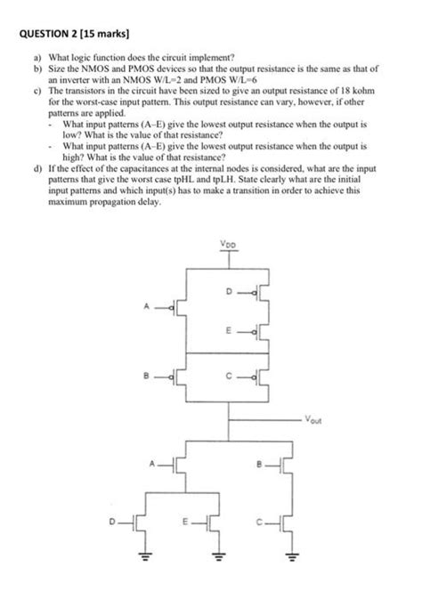 solved question 2 [15 marks] a what logic function does the