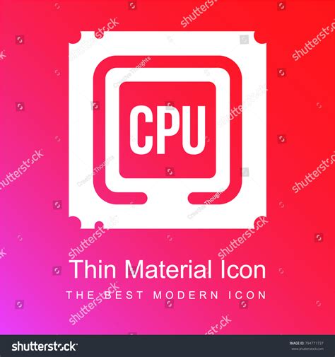 Cpu Processor Red Pink Gradient Material Stock Vector Royalty Free 794771737 Shutterstock