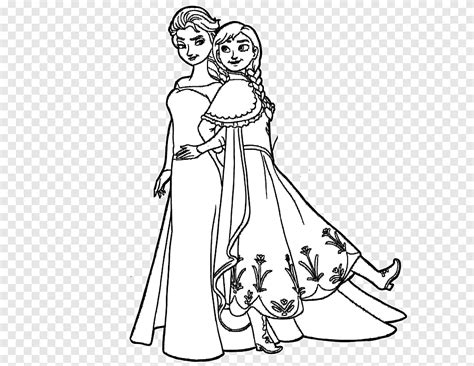 كتاب تلوين إلسا آنا أولاف هانز ، إلسا Png