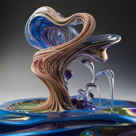 Fluid Object And Realistic Liquid Effects Premium Ai Generated Image